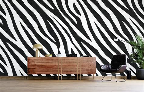 Chic Zebra Print Wallpaper For Walls Magic Decor