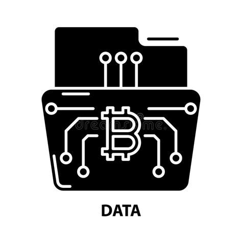 Data Icon Black Vector Sign With Editable Strokes Concept