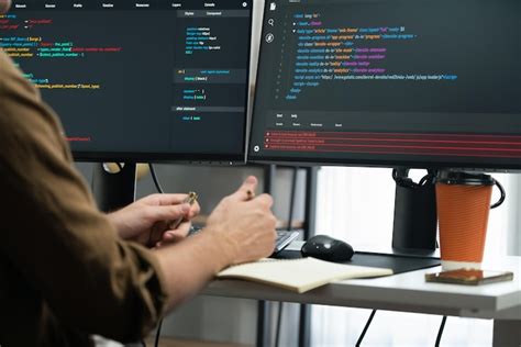 Premium Photo It Developer Working Online Software Development Coding On Pc Screens Gusher
