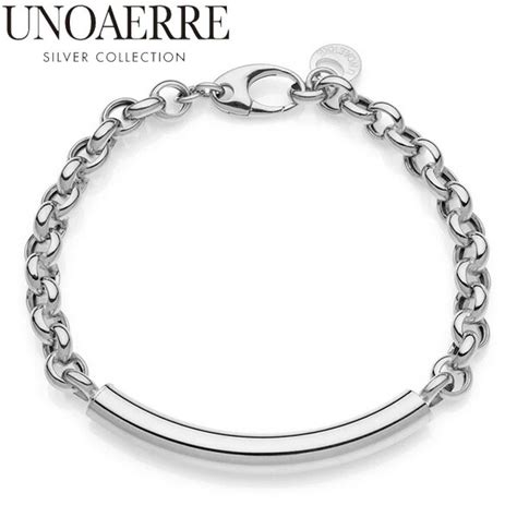 【楽天市場】【クリーナープレゼント】unoaerre ウノアエレ シルバーブレスレット Silver 925 チェーンバーブレスレット メンズ