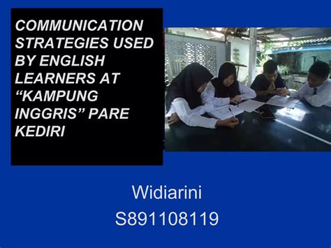 Communication Strategies Used By English Learners At Pptx
