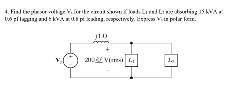 Solved Find The Phasor Voltage Vs For The Circuit Shown If Chegg