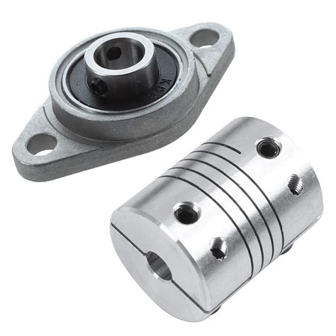 Kfl08 8mm 장착 블록 캐스팅 하우징 자동 조심 베개 베어링 및 5x8mm Cnc 스테퍼 모터 샤프트 커플 링 플렉시블