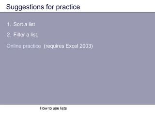 Excel 2003 Entering Formulas PPT
