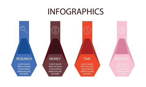 Vector Infographic Design With Icons Process Diagram Flow Chart Info Graph Infographics For
