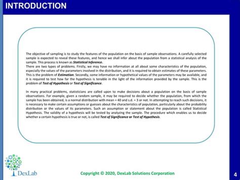Basic Of Statistical Inference Part Iv An Overview Of Hypothesis