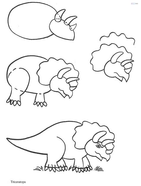 How To Draw A Dinosaur Easy Tutorial Toons Mag