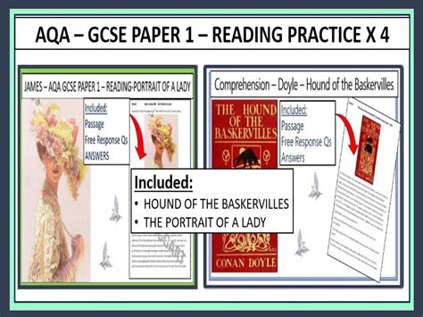 aqa gcse paper 1 reading practice x 2 teaching resources