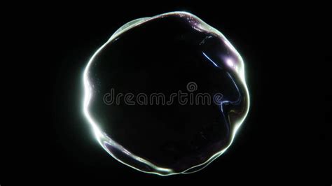 Abstarct Morphing Oil Blob Wallpaper Illuminated Shape Stock Video