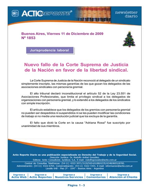 Nuevo Fallo De La Corte Suprema De Justicia De La Nación En