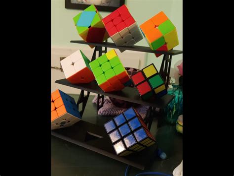 Rubiks Cube Display Shelf Slim Version Free 3d Print Model