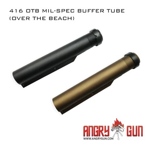 Angrygun G Style Mil Spec CNC 6 Position Buffer Tube MWS Black