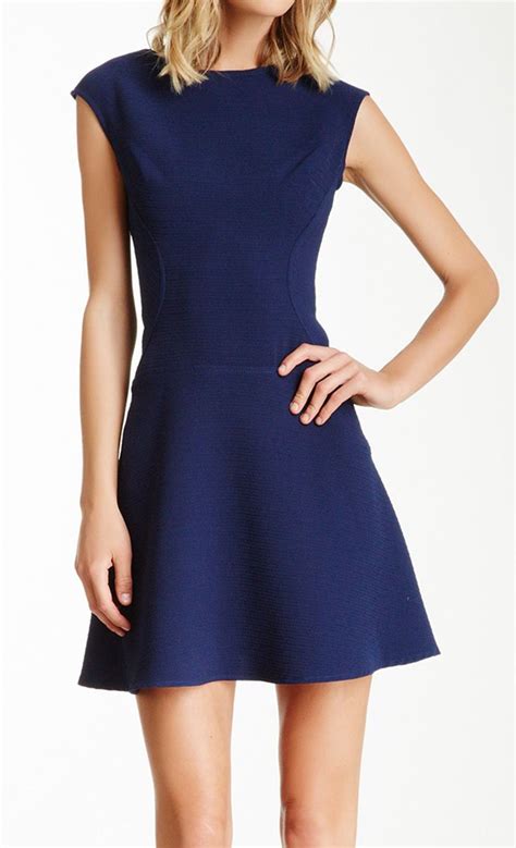 Stylish Dark Blue Cocktail Dress For Summer