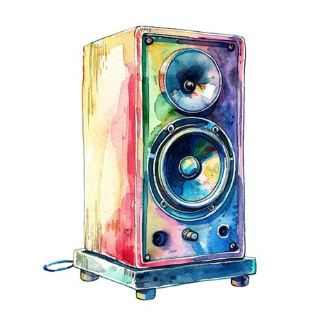 Speaker Vector Illustration In Watercolor Style Premium Ai Generated