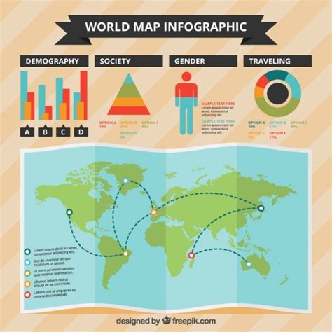 Elementos De La Infografia Graficos De Mapa E Informacion Mundial