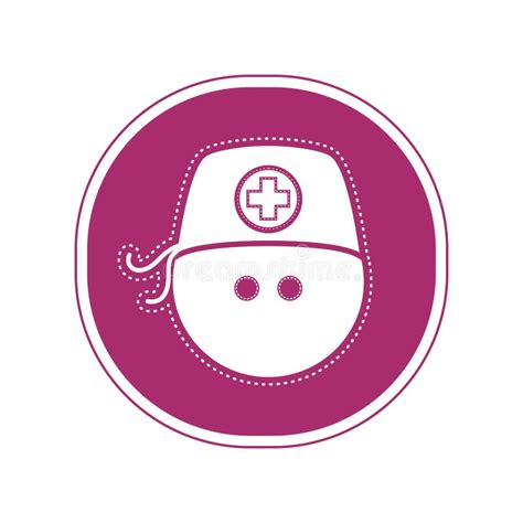 Sticker Van Een Man Met Een Pictogram Voor Chirurgische Dop Vector