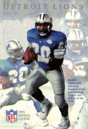 Lions 1992 Media Guide Detroit Detroit Lions Free Download