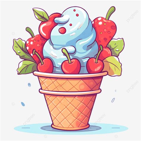 Ice Cream Summer Cold Drink Illustration Ice Cream The Summer Cold