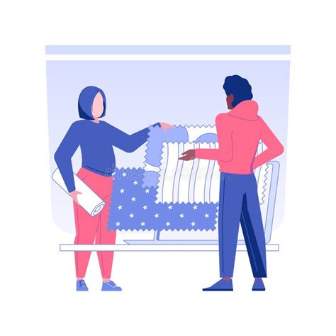 Interior Design Sample Board Isolated Concept Vector Illustration Stock