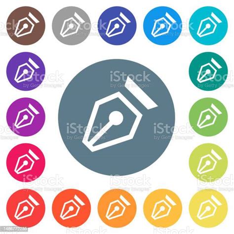 Ilustración De Iconos Blancos Planos De Contorno De Punta Sobre Fondos