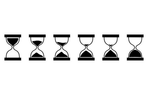 Premium Vector A Set Of Hourglass Icons Vector Illustration On A