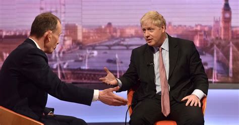 Boris Johnson To Face Bbcs Andrew Marr As Row Over Andrew Neil