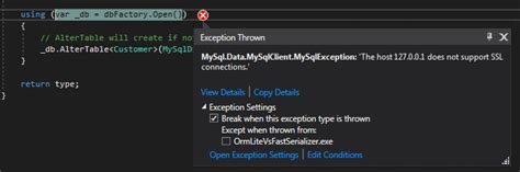 Servicestackormlite 511 Host Does Not Support Ssl Connections