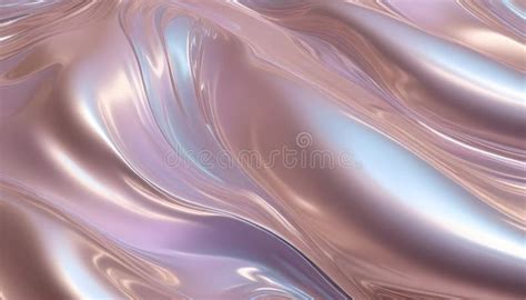 Abstract Flowing Waves In Shades Of Pink White And Blue Creating A Soft Ethereal