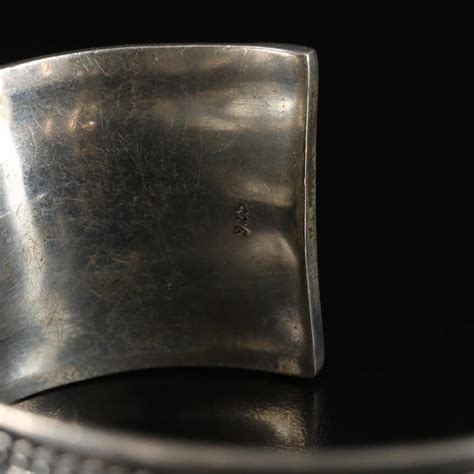 Sterling Wide Concave Cuff Ebth