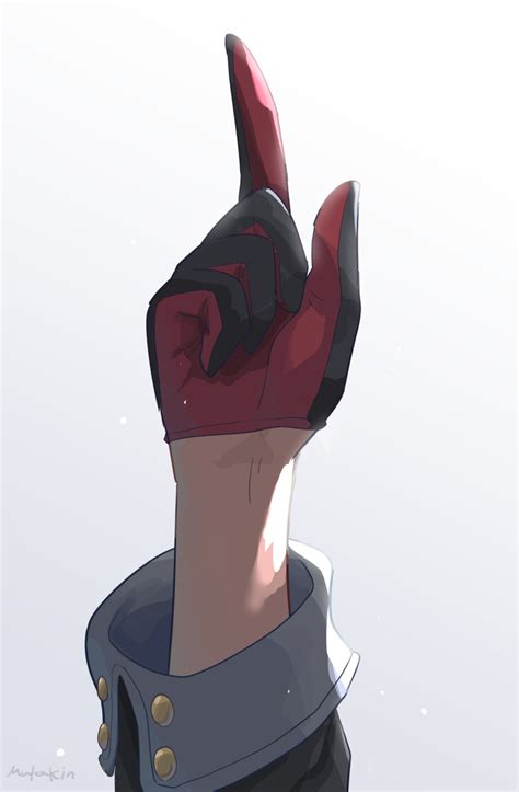 Safebooru 1girl Arm Up Artist Name Black Gloves Commentary Request
