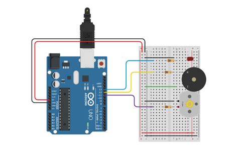 Circuit Design Led Buzzer Motor 002 Tinkercad