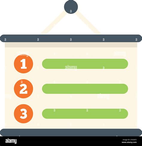 Hanging Whiteboard Showing Three Steps Strategy Plan For Business Presentation Stock Vector