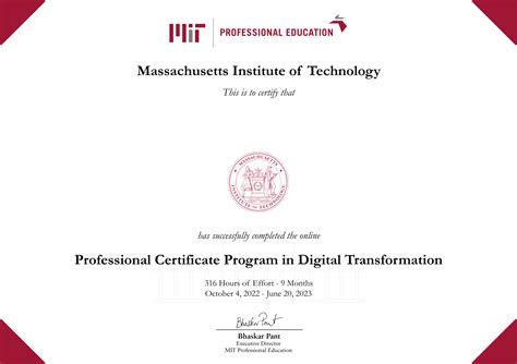 Professional Certificate Program in Digital Transformation • Ghandi Habballah • MIT Professional ...