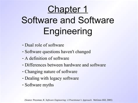 Pressman Chapter 1 Softwareengineeringppt