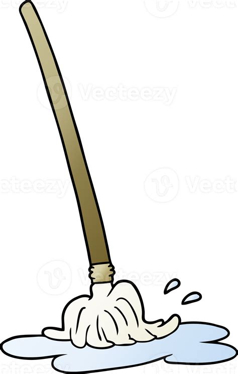 Wet Cartoon Mop Drawing 46959186 Png
