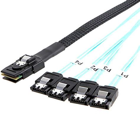 Mini SAS To SATA Cable SFF 8087 To SATA Forward Breakout 3 3Feet 1m Mini SAS Host Controller