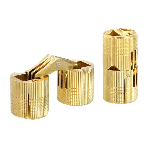 Uxcell 2pack 24mm Brass Barrel Hinges Invisible Hidden Concealed