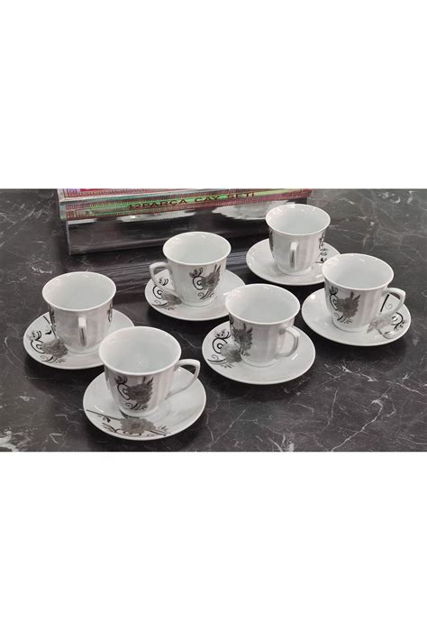 Göksanmutfak Porselen Neskafe çay Seti 6 Kişilik Desenli Fiyatı Yorumları