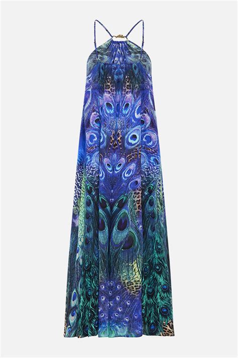 Gather Neck Hardware Maxi Dress Peacock Rock Camilla Us Camilla