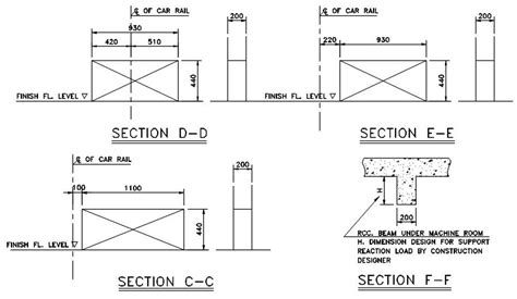 Rcc Beam Under Machine Room Is Provided In This 2d Cad Dwg Drawing Download The Autocad 2d Dwg
