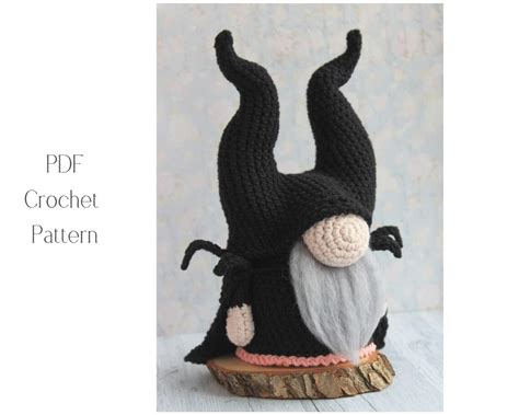 Crochet Maleficent Gnome Pattern Crochet Gnome Amigurumi Etsy
