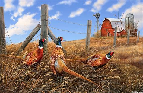 Pheasant Run Barnyard Gate 28 X 44 PANEL DIGITAL PRINT FABRIC