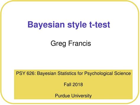 Ppt Bayesian Style T Test Powerpoint Presentation Free Download Id