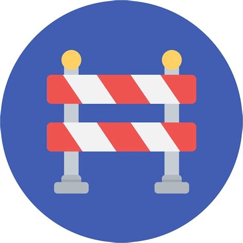 Premium Vector Construction Barrier Vector Illustration Style
