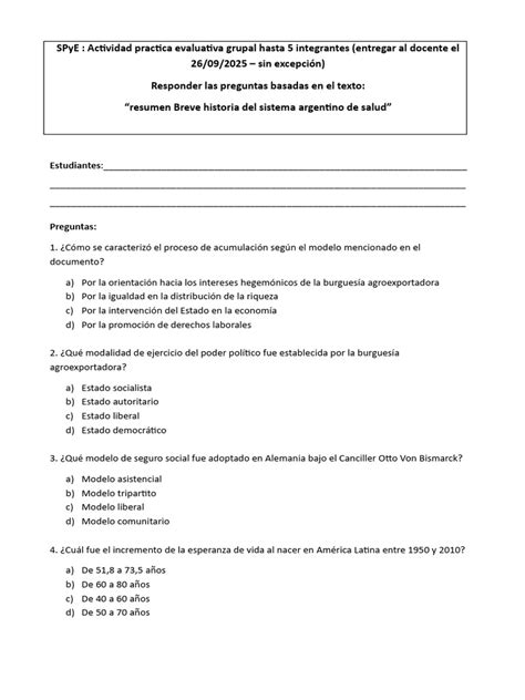 Spye Actividad Practica Pdf America Latina Economias