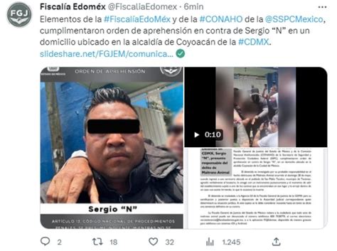 Detienen En Coyoacán A Sergio N El Hombre Que Arrojó A Un Perrito A