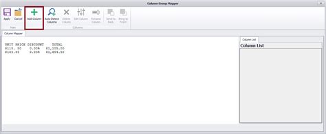 Adding Column Zones In The Column Group Mapper