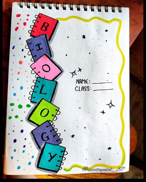 Easy Front Page Design For School Project Assignment And Journals En