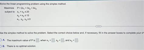 Solved Solve The Linear Programming Problem Using The