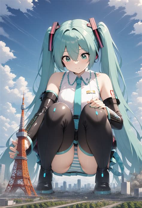 Ai Giantess Hatsune Miku By Tshufengvaj On Deviantart